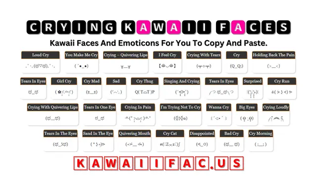 Crying Kawaii Faces Or Emoticon ｡ﾟ･｡(ಥ ಥ)｡ﾟ･｡