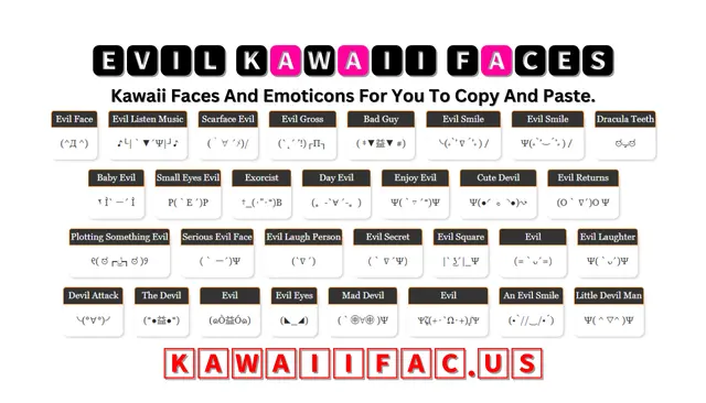Evil Kawaii Faces Emoticon (^Д ^)
